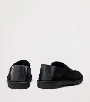 ALLSAINTS Suede Slix Loafers - Black