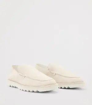 ALLSAINTS Suede Slix Loafers - White