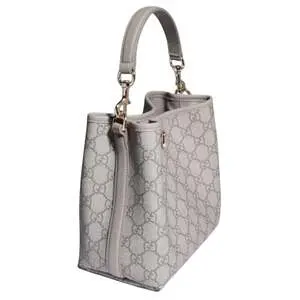 Gucci Gg Emblem Small Bucket Bag - Grey