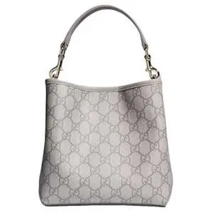Gucci Gg Emblem Small Bucket Bag - Grey