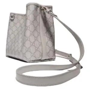 Gucci Gg Emblem Small Bucket Bag - Grey