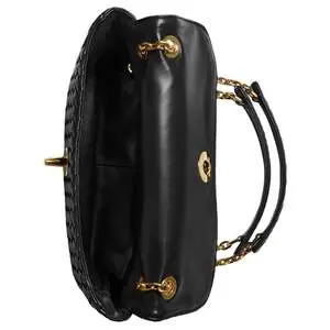 Bottega Veneta Madison Woven Lambskin Shoulder Bag - Black