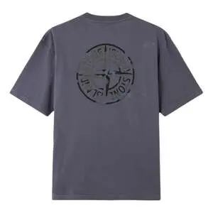 Stone Island 2100001 Camo Compass T-shirt - Blue Grey