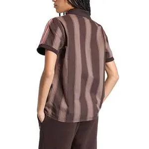 Adidas Twill Football Shirt With Striped Print