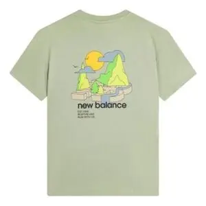 NEW BALANCE Graphic Print Tee Asia Sizing - Green