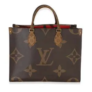 LOUIS VUITTON Reverse Monogram Canvas Onthego Mm Tote - Brown