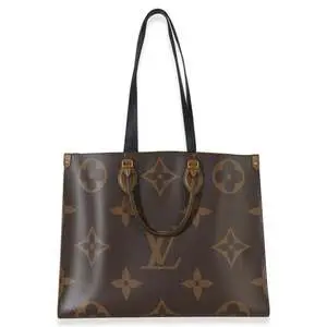 LOUIS VUITTON Reverse Monogram Canvas Onthego Gm Tote Bag - Brown