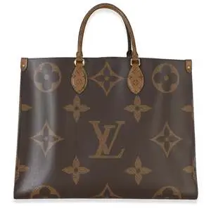 LOUIS VUITTON Reverse Monogram Canvas Onthego Gm Tote Bag - Brown