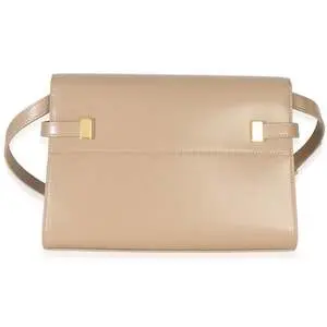 Saint Laurent Manhattan Shoulder Bag In Calfskin - Beige