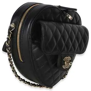 Chanel Quilted Lambskin Cc In Love Heart Bag