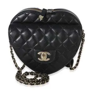 CHANEL Chanel Quilted Lambskin CC In Love Heart Bag