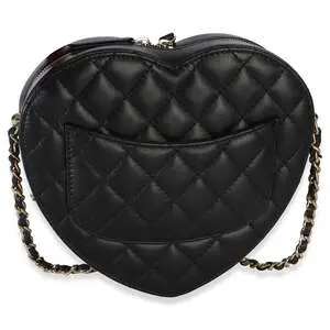 Chanel Quilted Lambskin Cc In Love Heart Bag