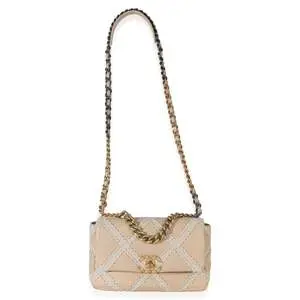 Chanel Calfskin Crochet 19 Flap Bag