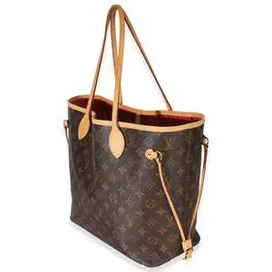 LOUIS VUITTON Neverfull Mm Monogram Canvas Shoulder Bag - Brown