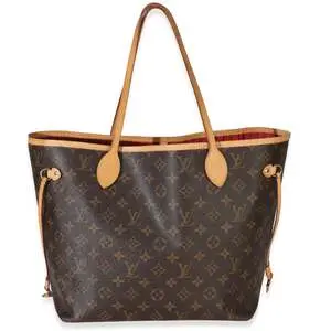 LOUIS VUITTON Neverfull Mm Monogram Canvas Shoulder Bag - Brown