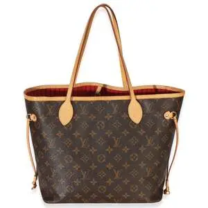 LOUIS VUITTON Neverfull Mm Monogram Canvas Shoulder Bag - Brown