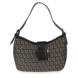 Fendi Vintage Zucchino Canvas Hobo Bag - Brown