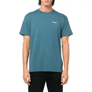 Off-White Fw22 Arrow Printing Round Neck Short Sleeve Ordinary Version Blue T-shirt - Default Color
