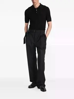 Tagliatore Cable-knit Polo Shirt