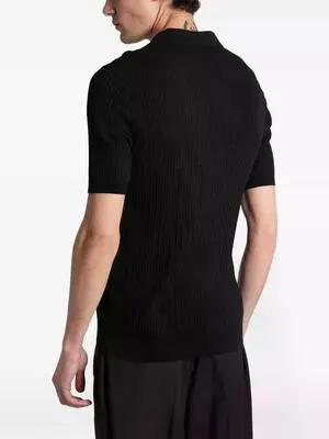 Tagliatore Cable-knit Polo Shirt
