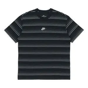 Nike Embroidered Logo Stripe T-shirt - Black