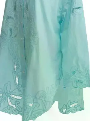 JULIET DUNN Embroidered Cut-out Shirt