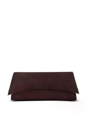 Tyler Ellis Veronica Suede Clutch Bag - Brown