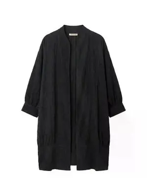 Black Crane Spoon Crinkled Oversized Jacket