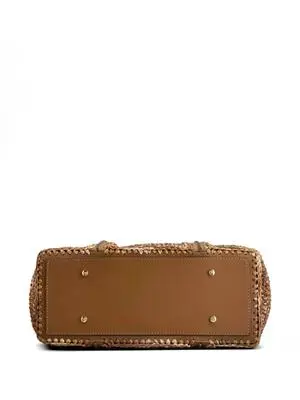 TOD'S T Timeless Woven Tote Bag