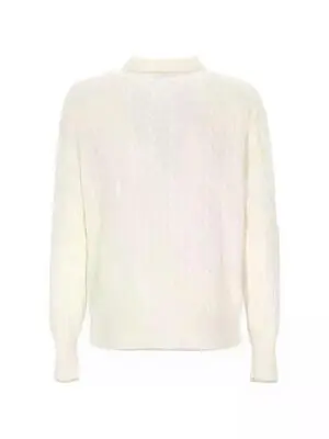 GRAN SASSO Cable-knit Polo Sweater