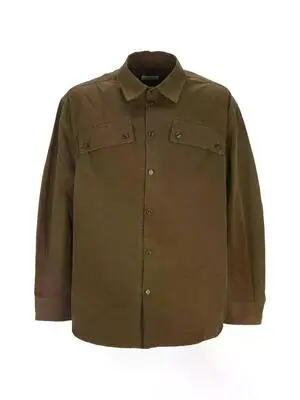 Off-White Logo-print Flap-pocket Shirt - Brown