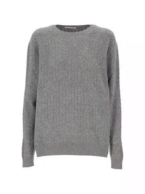 OLIVER LATTUGHI Cable Knit Cashmere Sweater - Grey