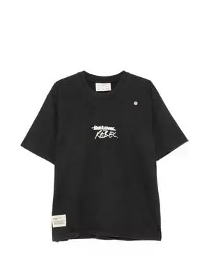 SONG FOR THE MUTE X Birkenstock Distressed-effect Logo-print T-shirt - Black
