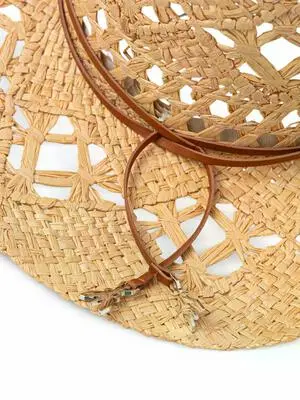 Patrizia Pepe Woven Open-knit Hat