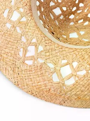 Patrizia Pepe Woven Open-knit Hat