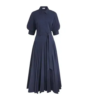 Simkhai Belted Poplin Maxi Dress - Navy