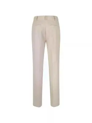 Max Mara Pressed Crease Tailored Trousers - Neutrals