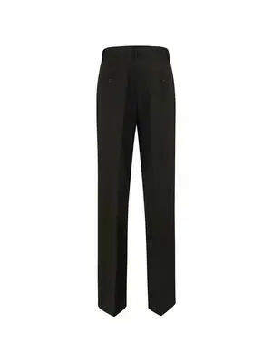Max Mara Pressed-crease Straight-leg Trousers - Black