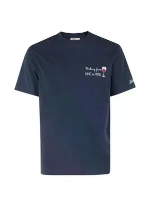 MC2 SAINT BARTH Portofino Embroidered T-shirt - Blue