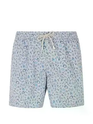 MC2 SAINT BARTH Graphic-print Swim Shorts - Blue