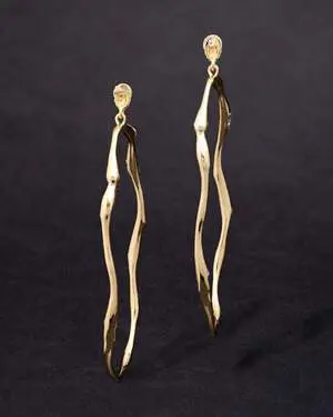 Alexis Bittar Liquid Pavé Ribbon Post Earrings