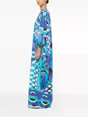 Emilio Pucci Vivara Print V-neck Kaftan