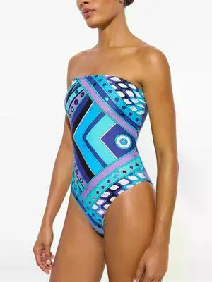 Emilio Pucci Vivara Print One-piece Swimsuit - Blue