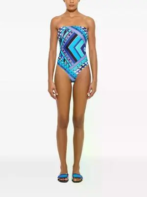 Emilio Pucci Vivara Print One-piece Swimsuit - Blue