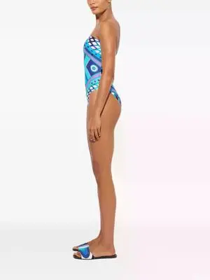Emilio Pucci Vivara Print One-piece Swimsuit - Blue
