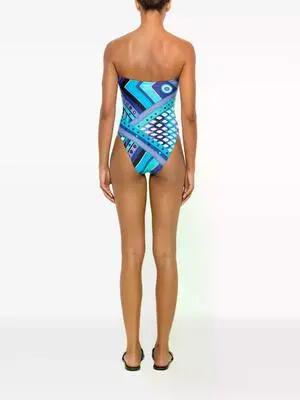 Emilio Pucci Vivara Print One-piece Swimsuit - Blue