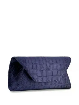 Tyler Ellis Small Eloise Crocodile-effect Clutch Bag - Blue