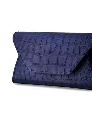 Tyler Ellis Small Eloise Crocodile-effect Clutch Bag - Blue
