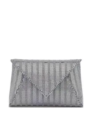 Tyler Ellis Small Lee Pouchet Chainmail Clutch Bag - Silver