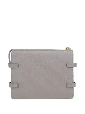 Tyler Ellis Small Dean Pebbled Leather Messenger Bag - Grey